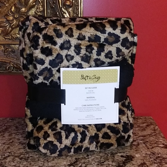 Soft & Cozy | Bedding | 94 Soft Cozy Leopard Throw Bootie Set | Poshmark